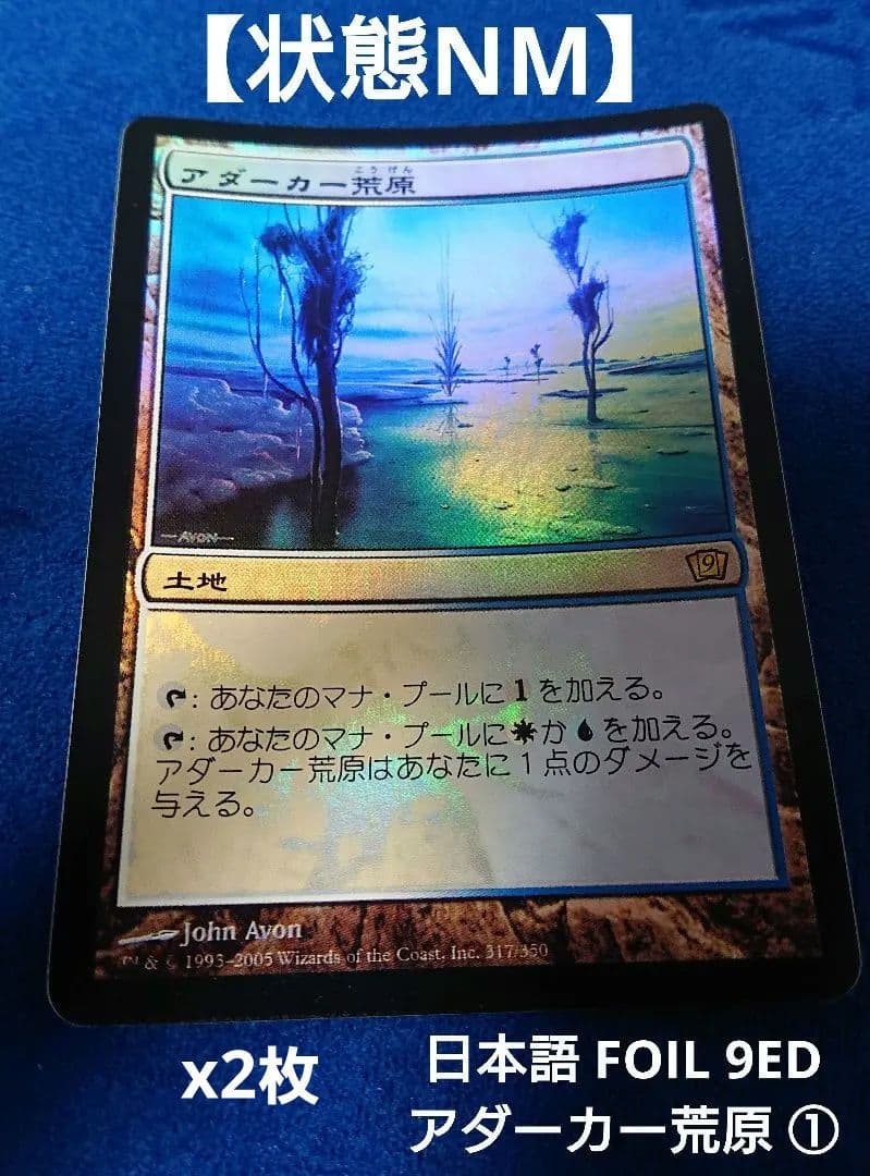 【状態NM】MTG 9ED アダーカー荒原 日本語 FOIL 二枚