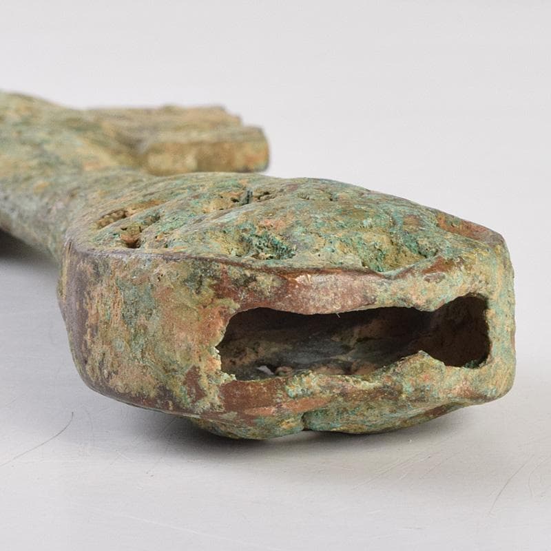 中国　古銅青銅　象嵌唐草文　銅剣　長さ約64.5㎝　M　9201