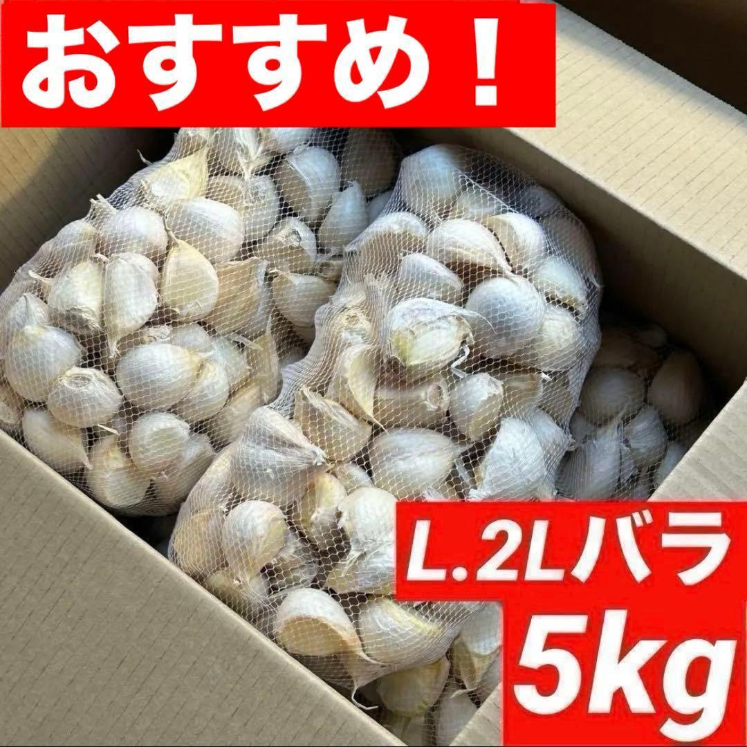【お買い得セール】青森県 福地ホワイト にんにく L.2Lバラ 5kg 激安