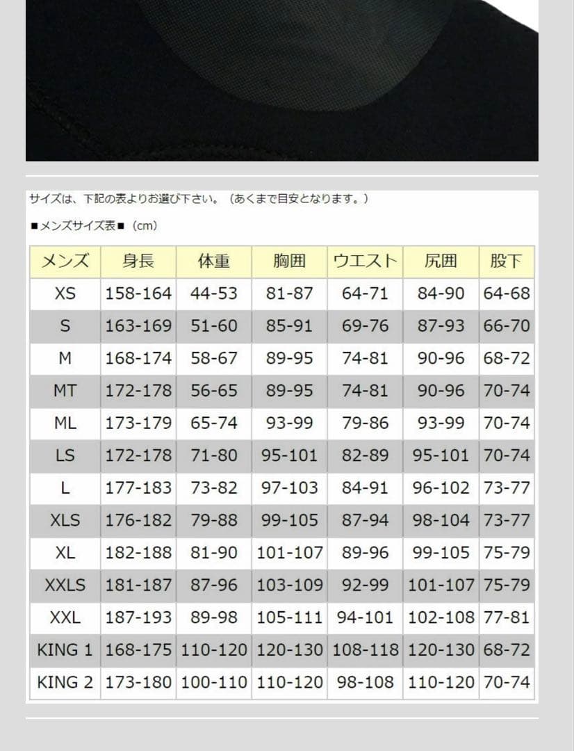 (未使用) ウェットスーツ　大きいサイズ