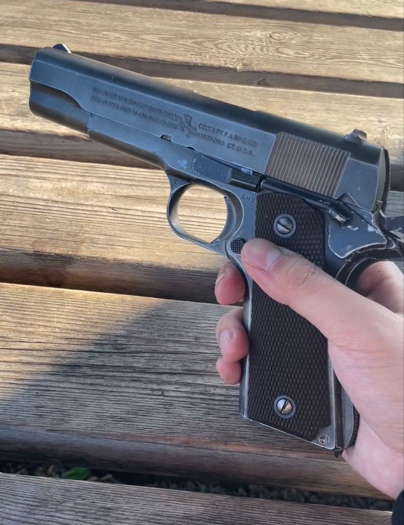 東京マルイ COLT M1911 ガスブローバックエアガン リアルダメージ塗装