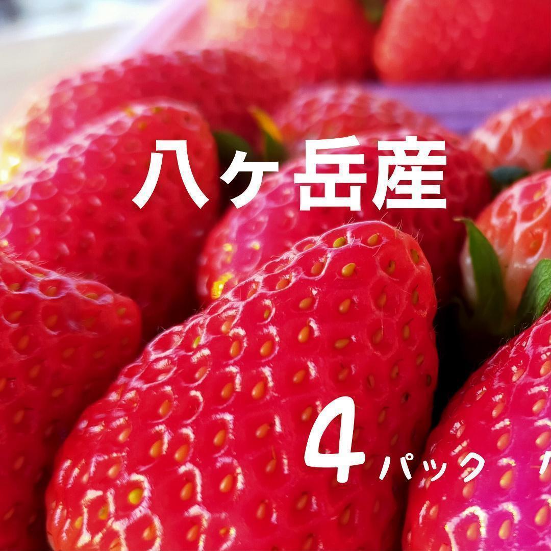 【限定】八ヶ岳産 いちご 約240g x 4パック/箱 ※残留農薬未検出