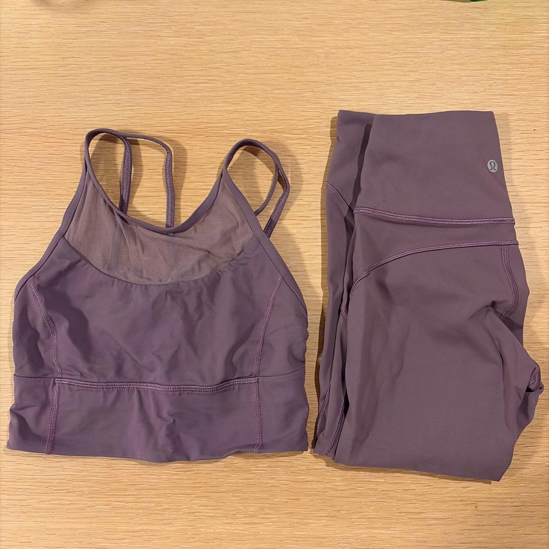 【美品】Lululemon セットアップ パープル