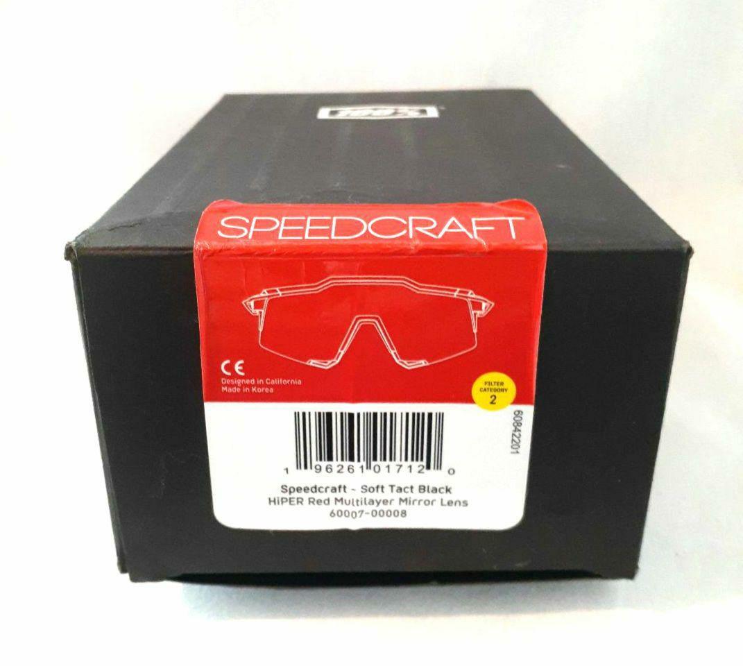 100% SPEEDCRAFT ブラック レッド ワンハンドレッド サングラス