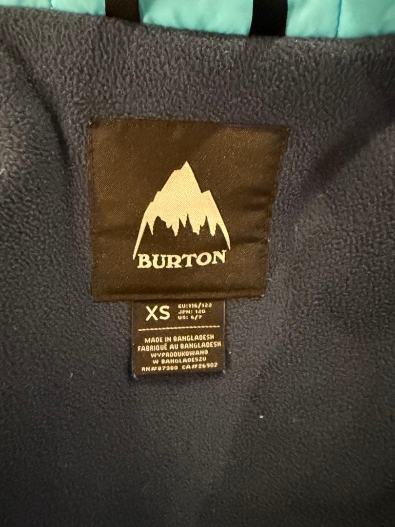 BURTON 子ども用ウェアセット XS ネイビー 迷彩