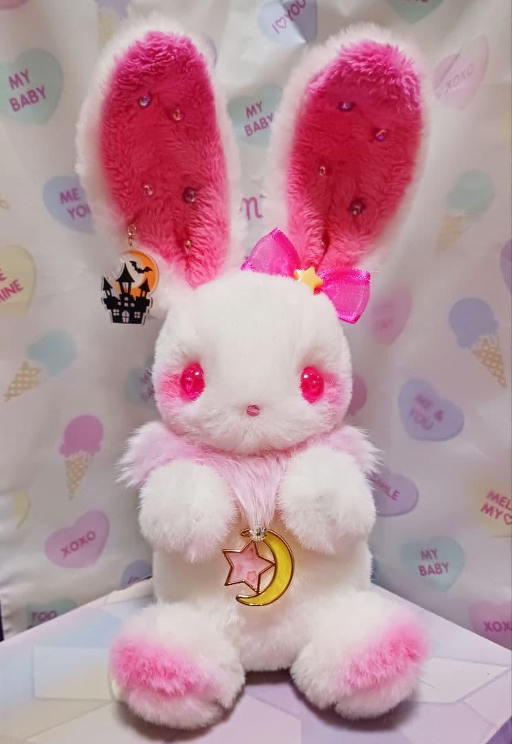 【ハンドメイド】ユメミルBunny(いちごみるく)　ぬいぐるみ