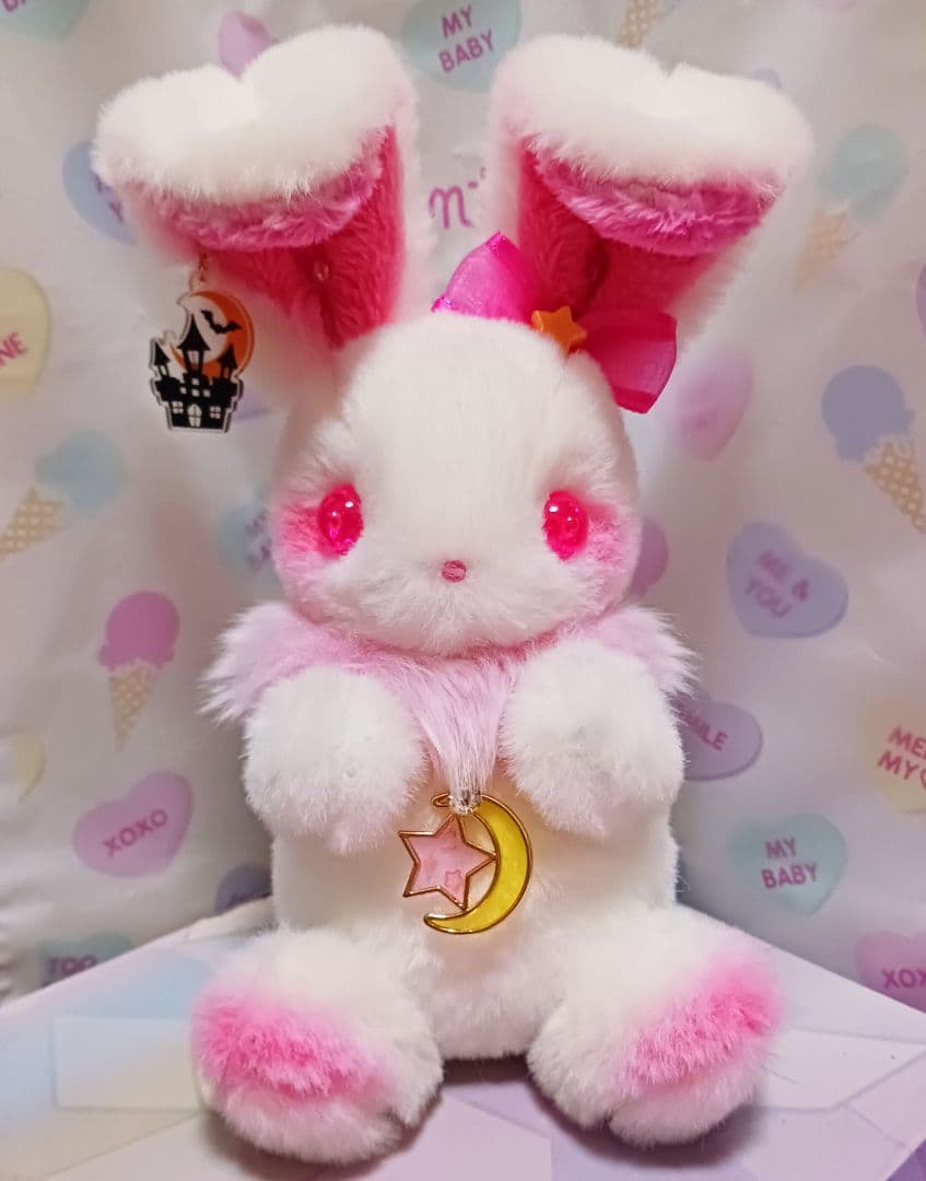 【ハンドメイド】ユメミルBunny(いちごみるく)　ぬいぐるみ