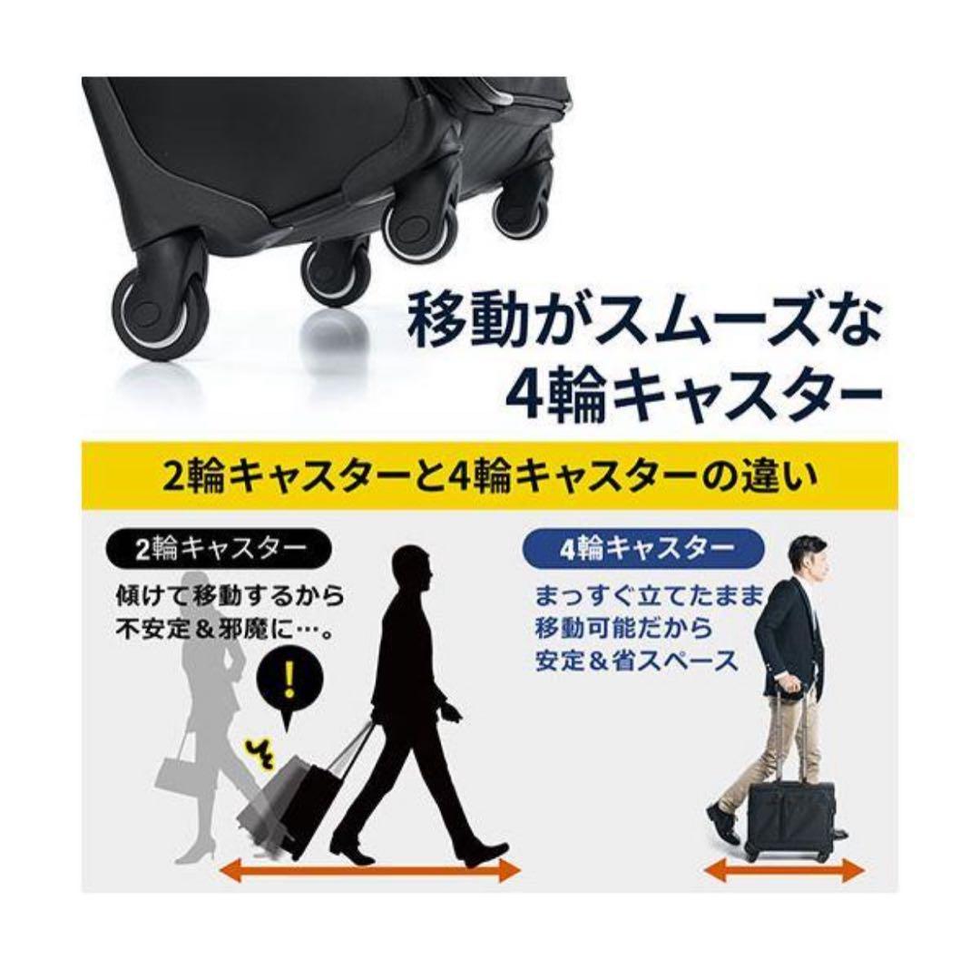 未使用品 サンワダイレクト ビジネスキャリー 4輪 22L 機内持ち込みサイズ