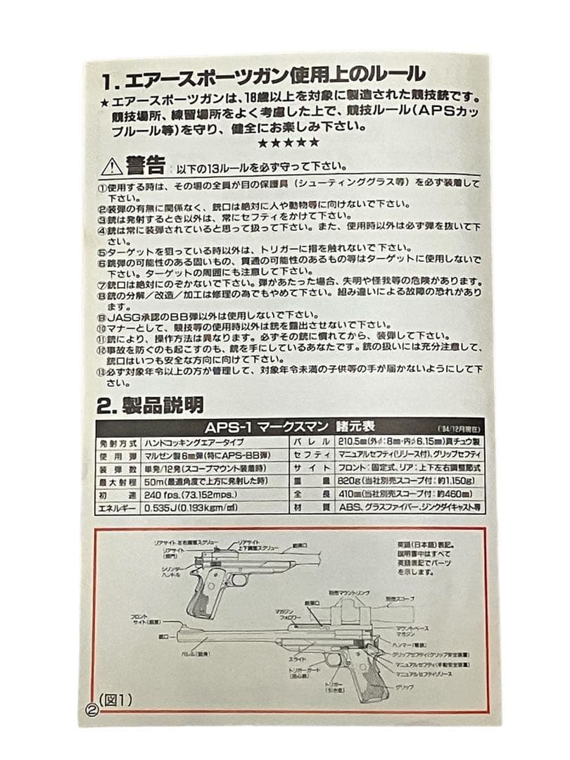マンゼン APS-1 MARKSMAN 競技用エアガン