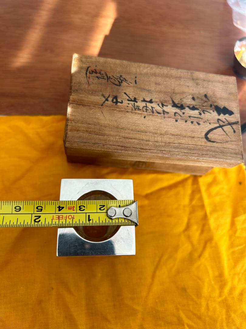 時代 昭和レトロ 銀製 極上細工硝子 松竹梅楊枝入れ 箱付き在銘175g