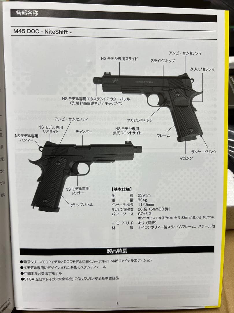 カーボネイト M45DOC NiteShift ＣＯ２ リミテッドエディション