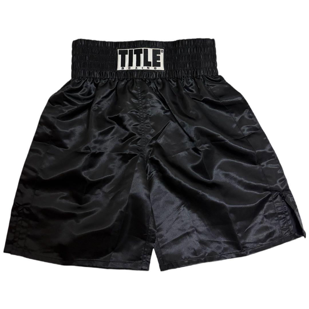 TITLE BOXING タイトル EDGE BOXING TRUNKS 黒 M