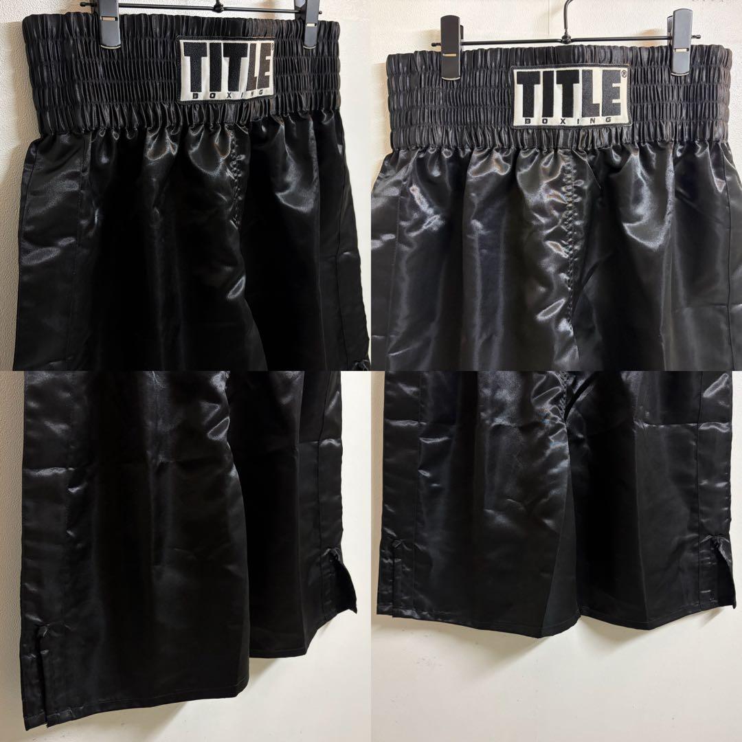 TITLE BOXING タイトル EDGE BOXING TRUNKS 黒 M