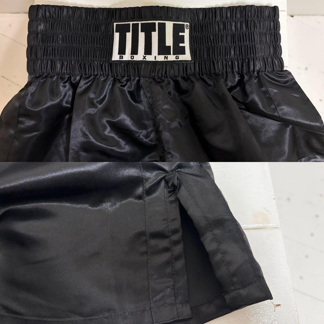TITLE BOXING タイトル EDGE BOXING TRUNKS 黒 M