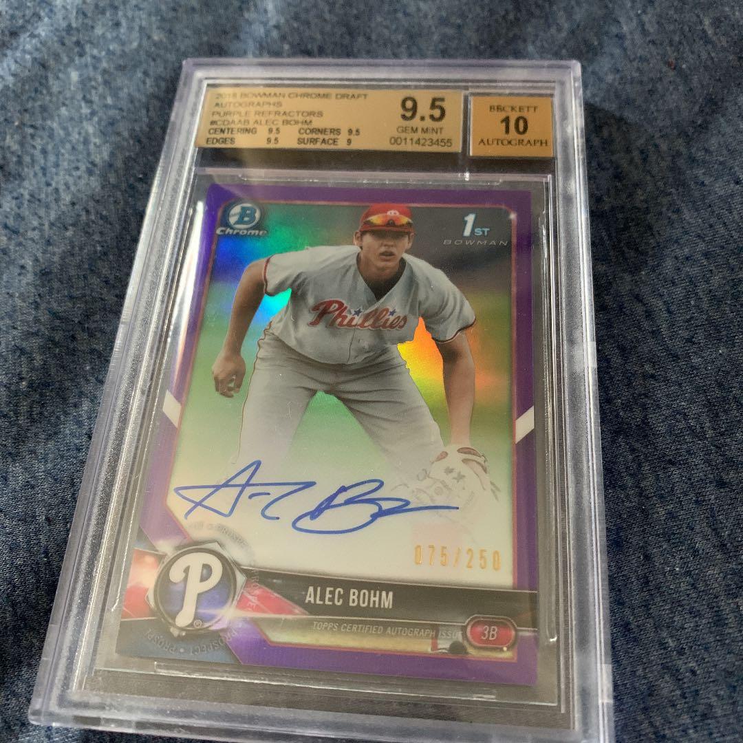 スポーツ選手 2018 Bowman Alec Bohm RC Auto Purple