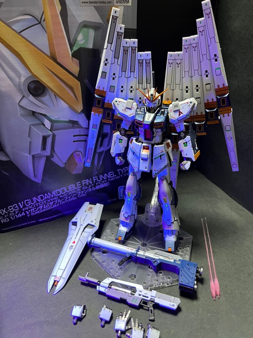 RG 1/144 νガンダム　ダブルフィンファンネル装備型サイドF限定完成品