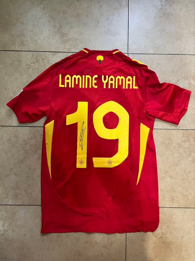 Lamine Yamal 直筆サインユニフォーム スペイン代表 UEFA決勝