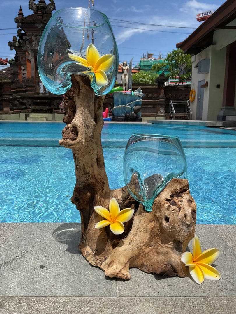 【新入荷】フィッシュボール(天然木ガラス水槽)Mサイズ2個口