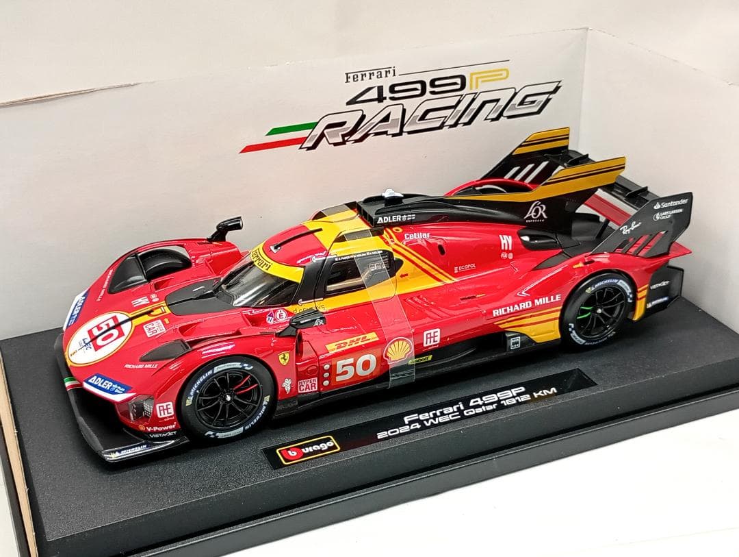 ブラーゴ 1/18 フェラーリ 499P #50 WEC カタール 2024