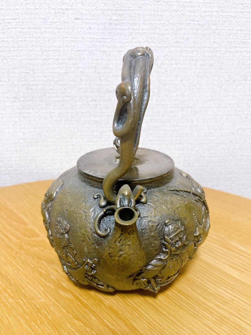亀文堂 鉄瓶 須賀月芳作 七福神 急須 茶道具 工芸品