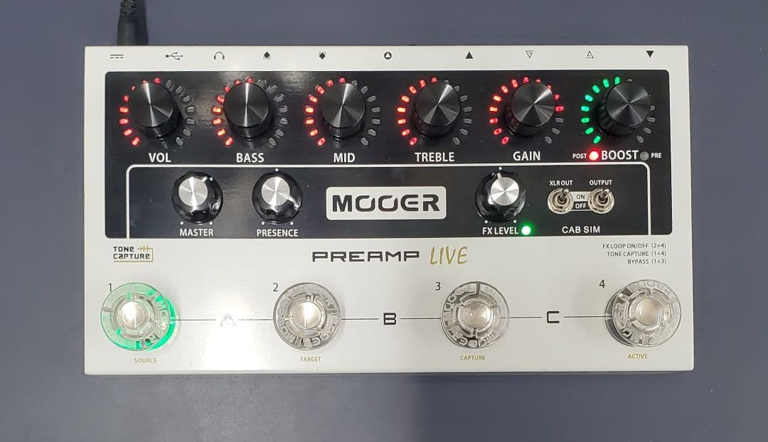 MOOER PREAMP LIVE ファームウェア最新