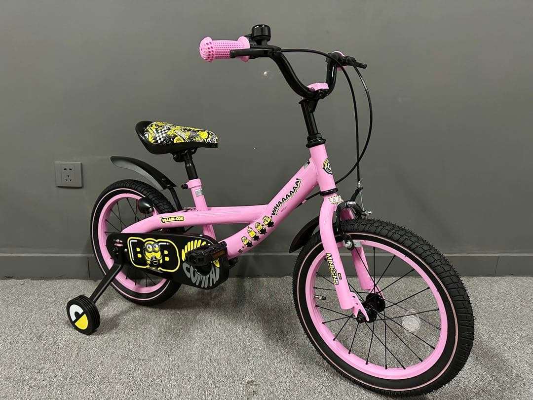 【新品・未使用】ミニオンズ 子供用自転車 18インチ 補助輪付き 正規デザイン