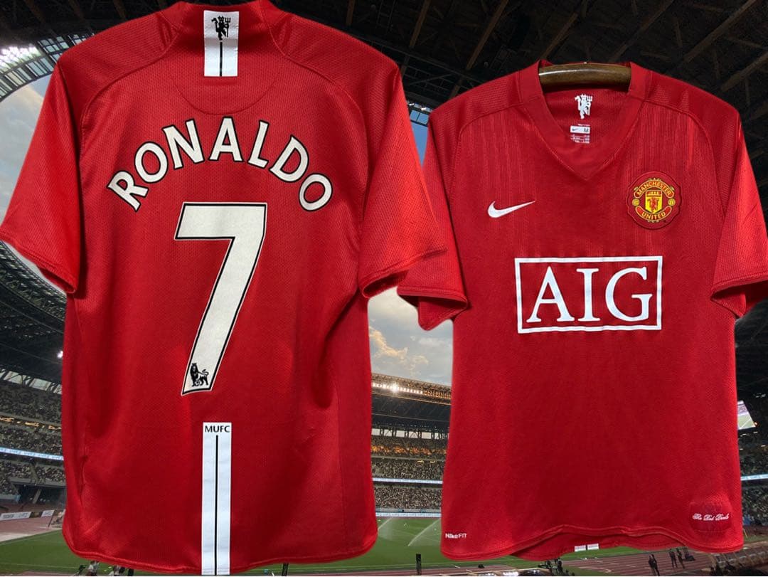 【ロナウド#7】マンチェスターU 07/08 Mサイズ マーキングフロッキー素材