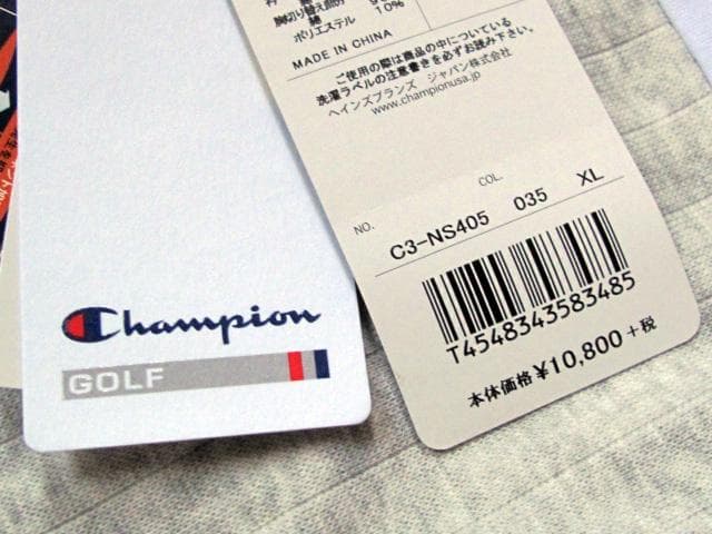Champion ゴルフ 長袖ポロシャツ XL グレー