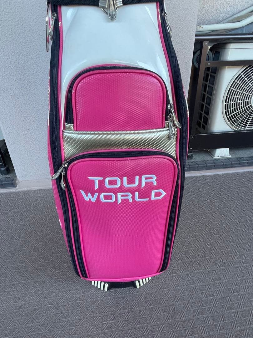 HONMA TEAM TOUR WORLD キャディバッグ ピンク.白