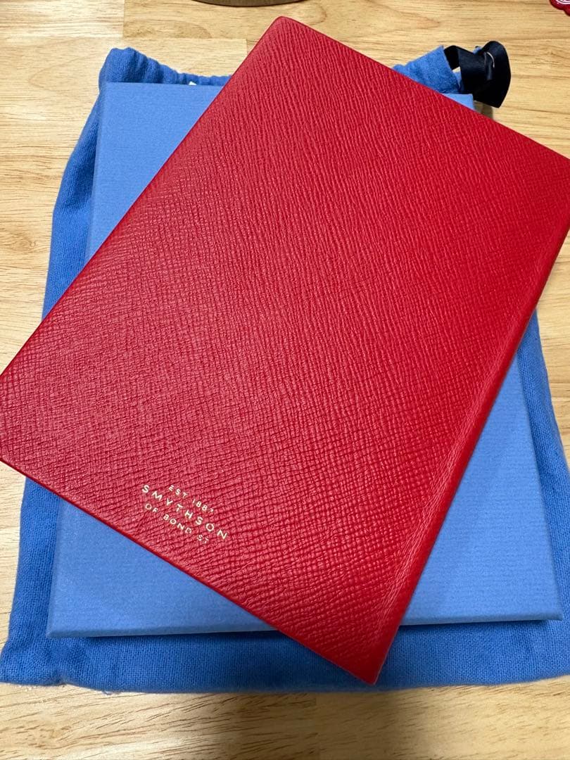 未使用品 スマイソン Smythson Soho ノート レッド