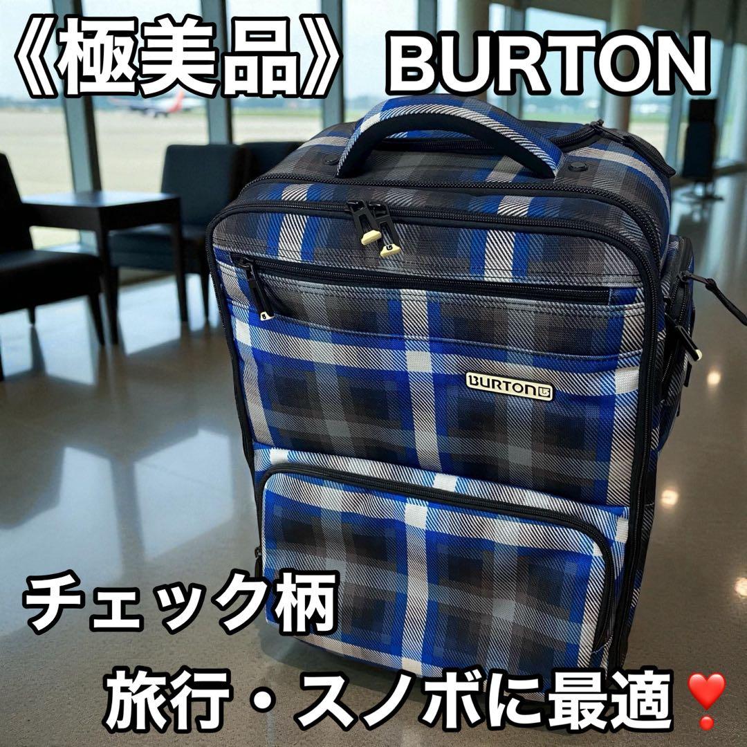 ≪極美品≫BURTON チェック柄 キャリーバック 旅行・スノボに最適！