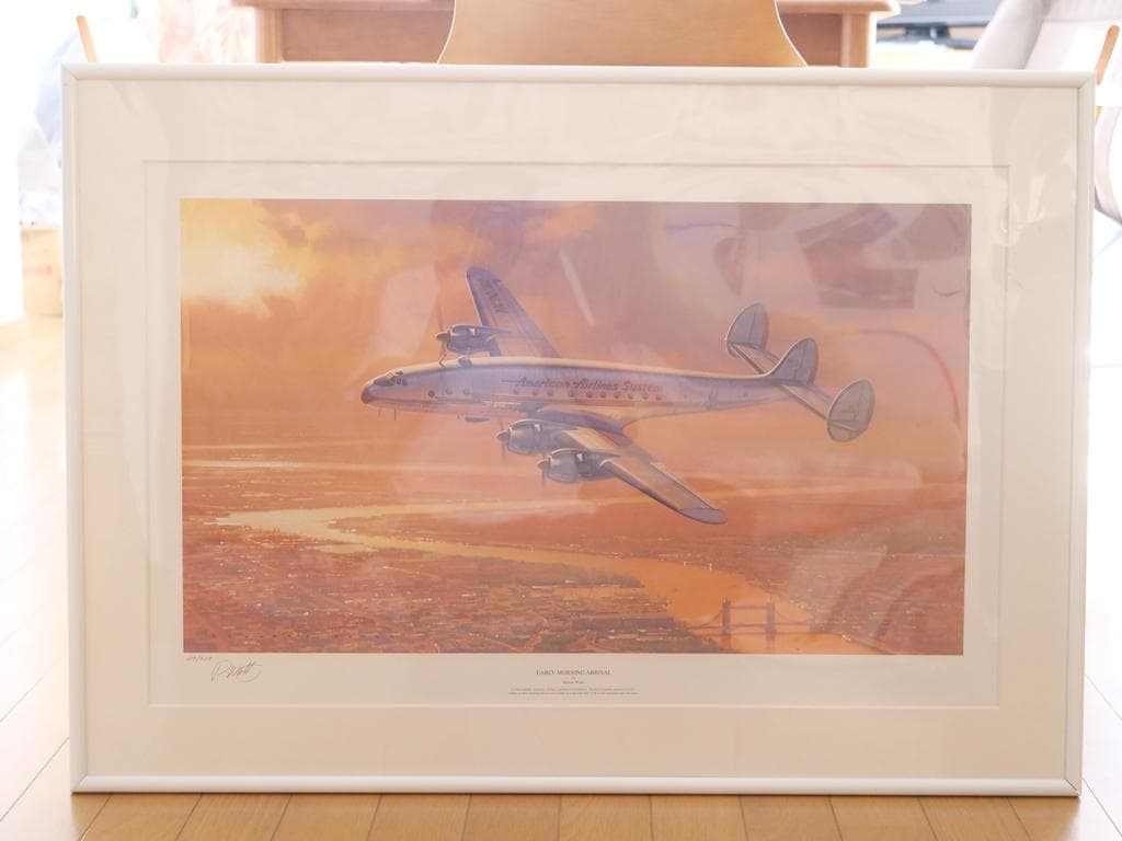 航空絵画EARLY MORNING ARRIVAL L-049コンステレーション