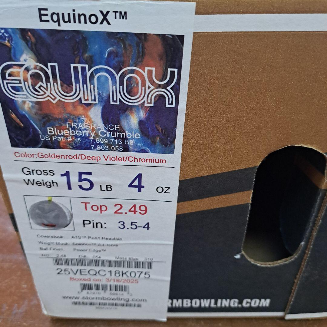 STORM　EQUINOX ボウリングボール 紫黒マーブル本州のみ送料込み。