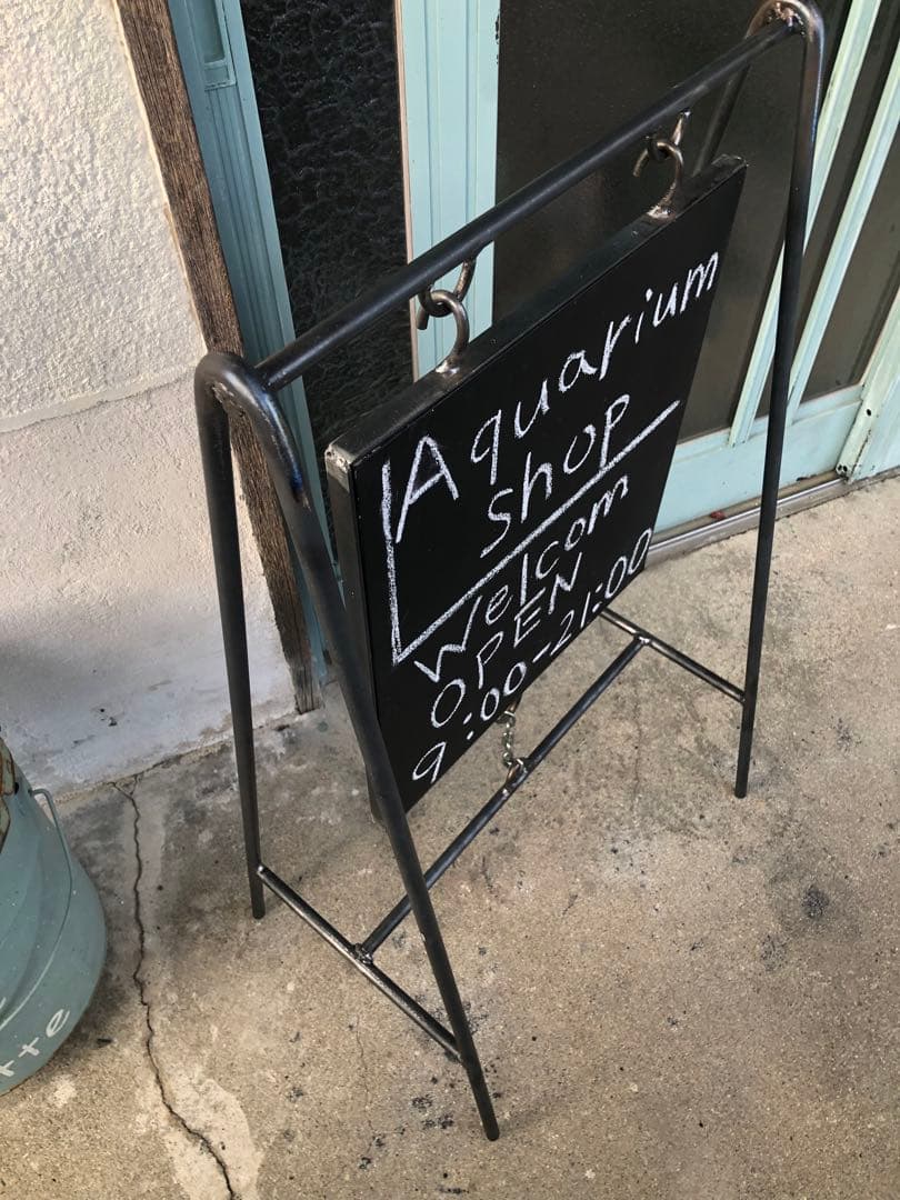 アイアン看板　インダストリアル　店舗用品　黒板看板　木看板　カフェ　美容室