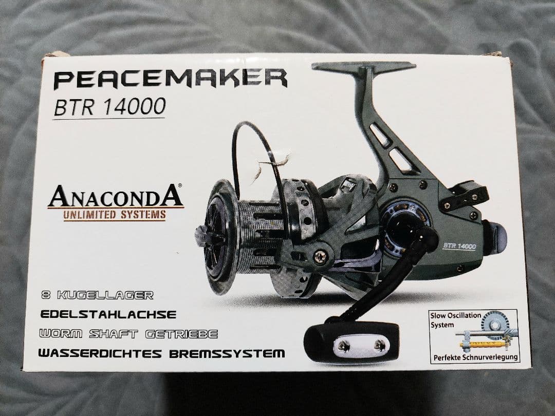 ANACONDA PEACEMAKER BTR 14000スピニングリール鯉釣り