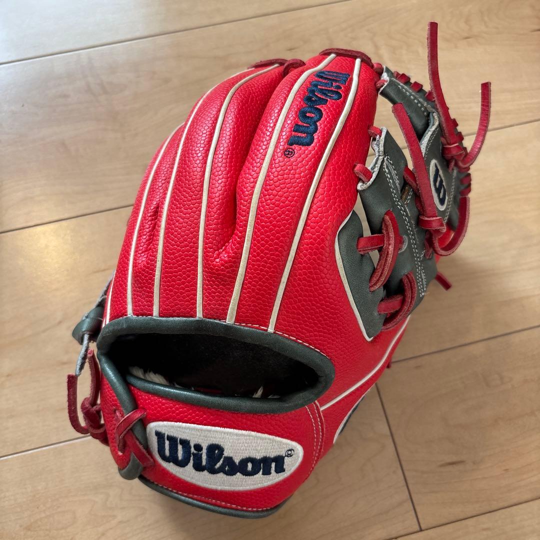 Wilson 軟式グローブ レッド　赤　紺
