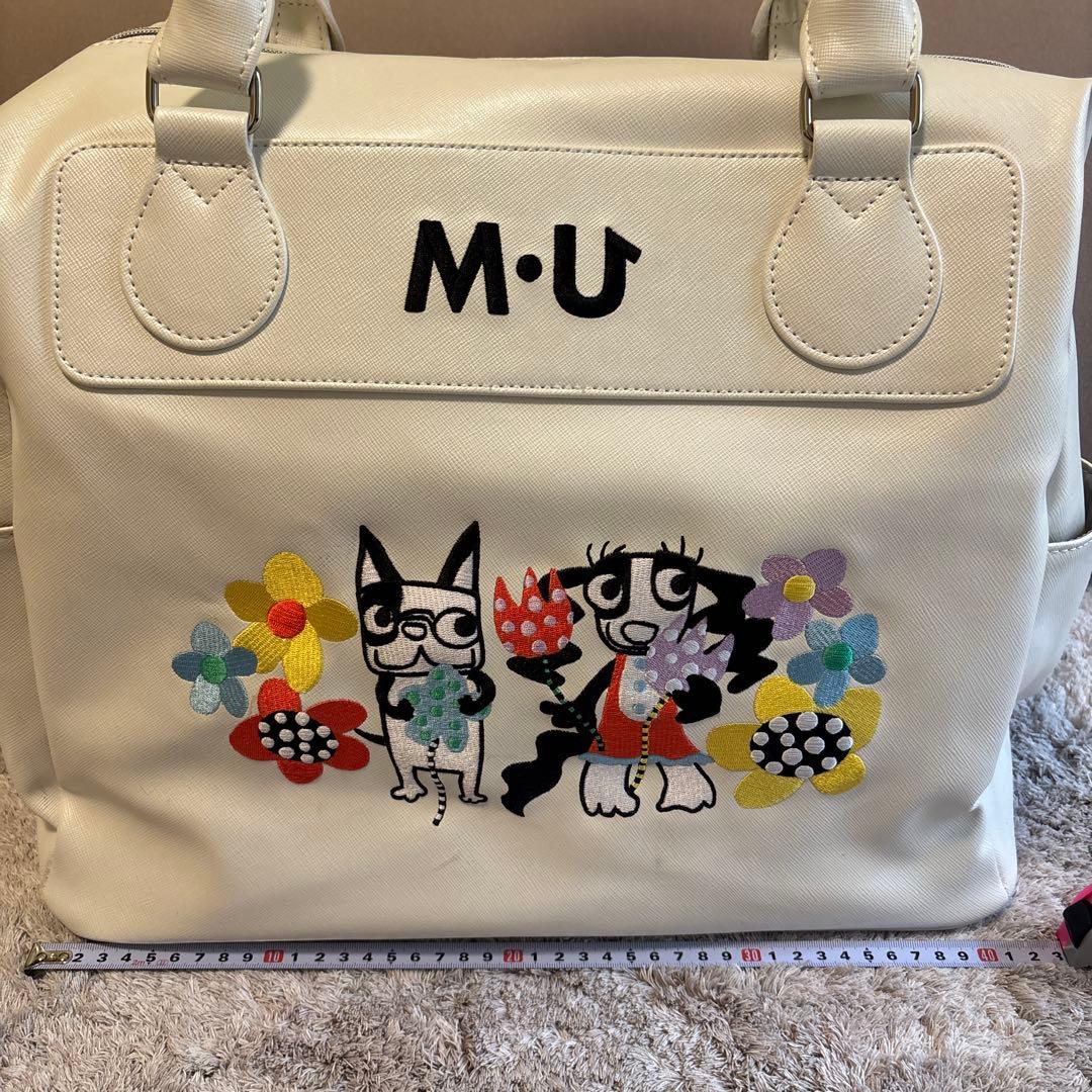 M・U キャラクター刺繍 バッグ 中型