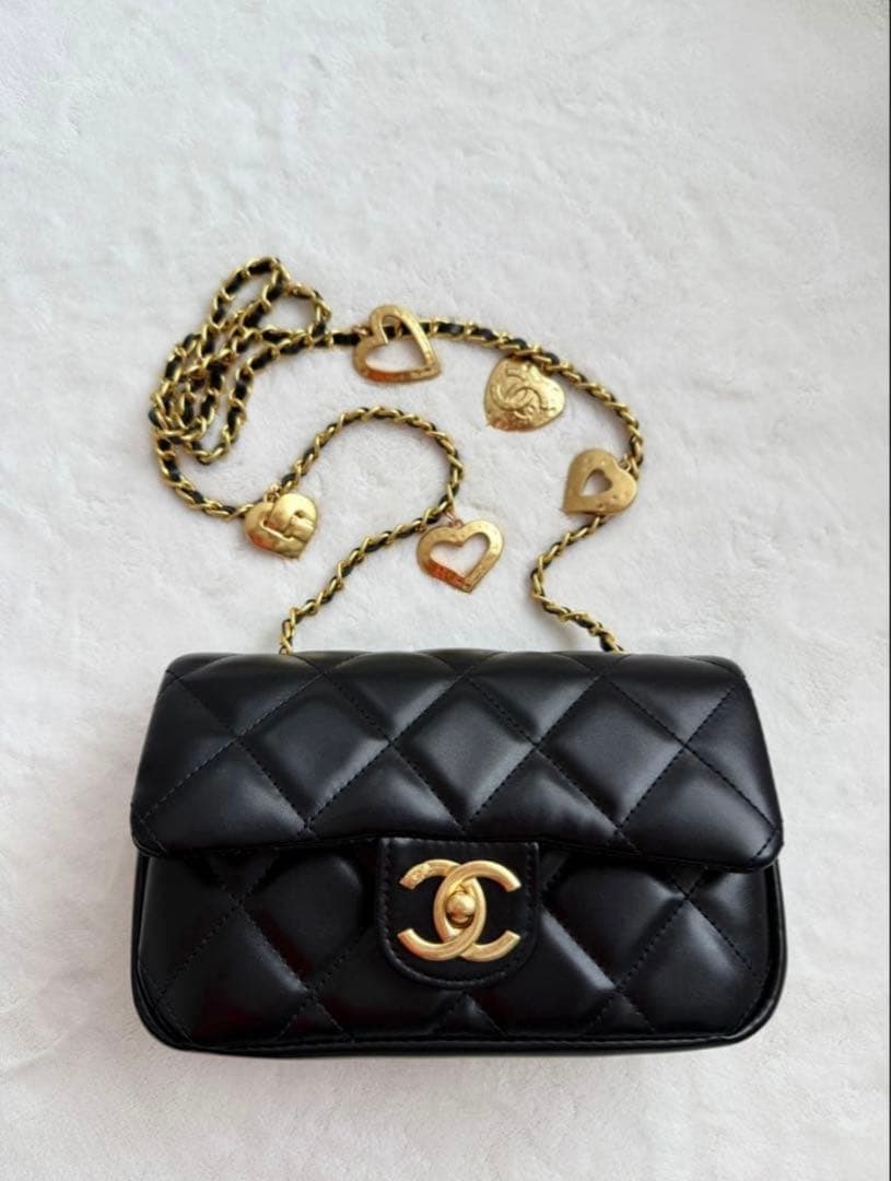CHANEL ショルダーバッグ　ハート　チェーン　ノベルティ