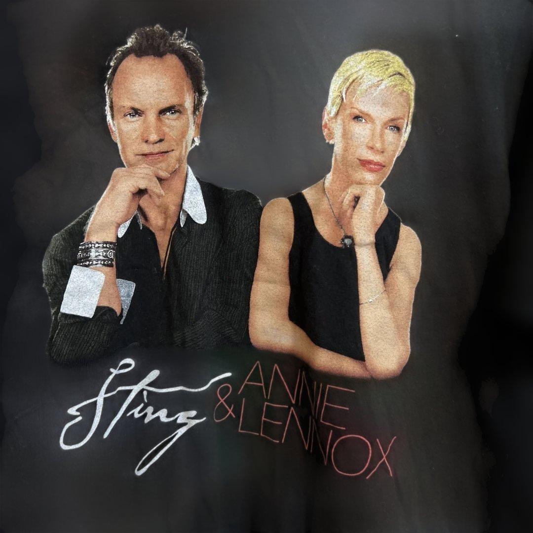 Sting & Annie Lennox Tシャツ 2001年製 M 黒