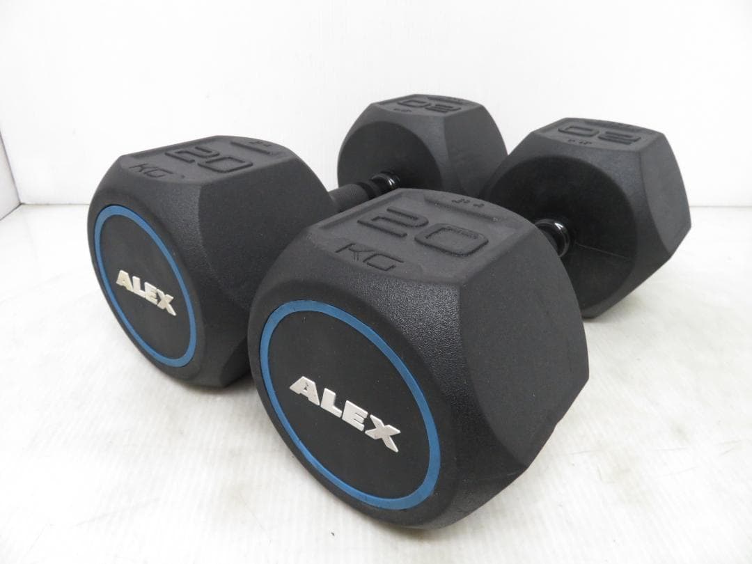 ALEX アレックス ラバーHEXダンベル 20kg×2セット 40kg