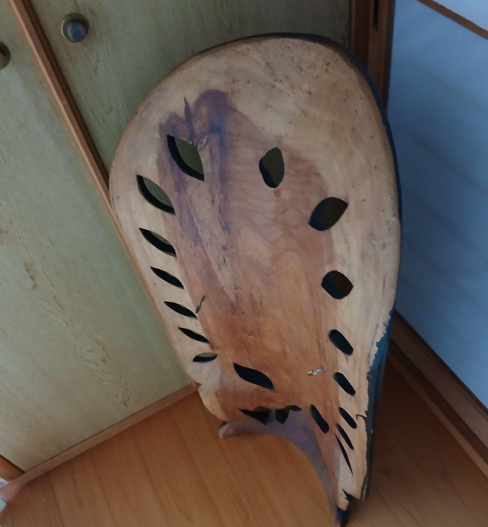 【大迫力】木彫り 仮面 マスク 90cm 壁掛け ティキ インテリア 魔除け