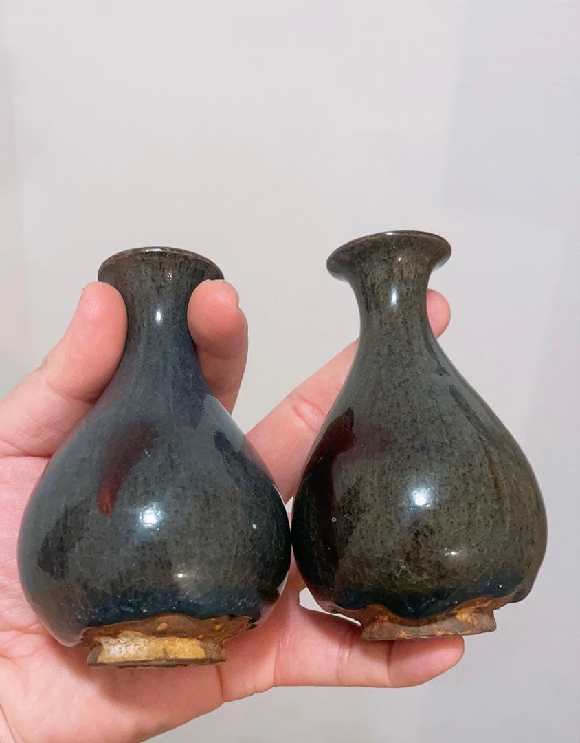 鈞窯玉壺春瓶　骨董品　古美術　陶芸　酒器