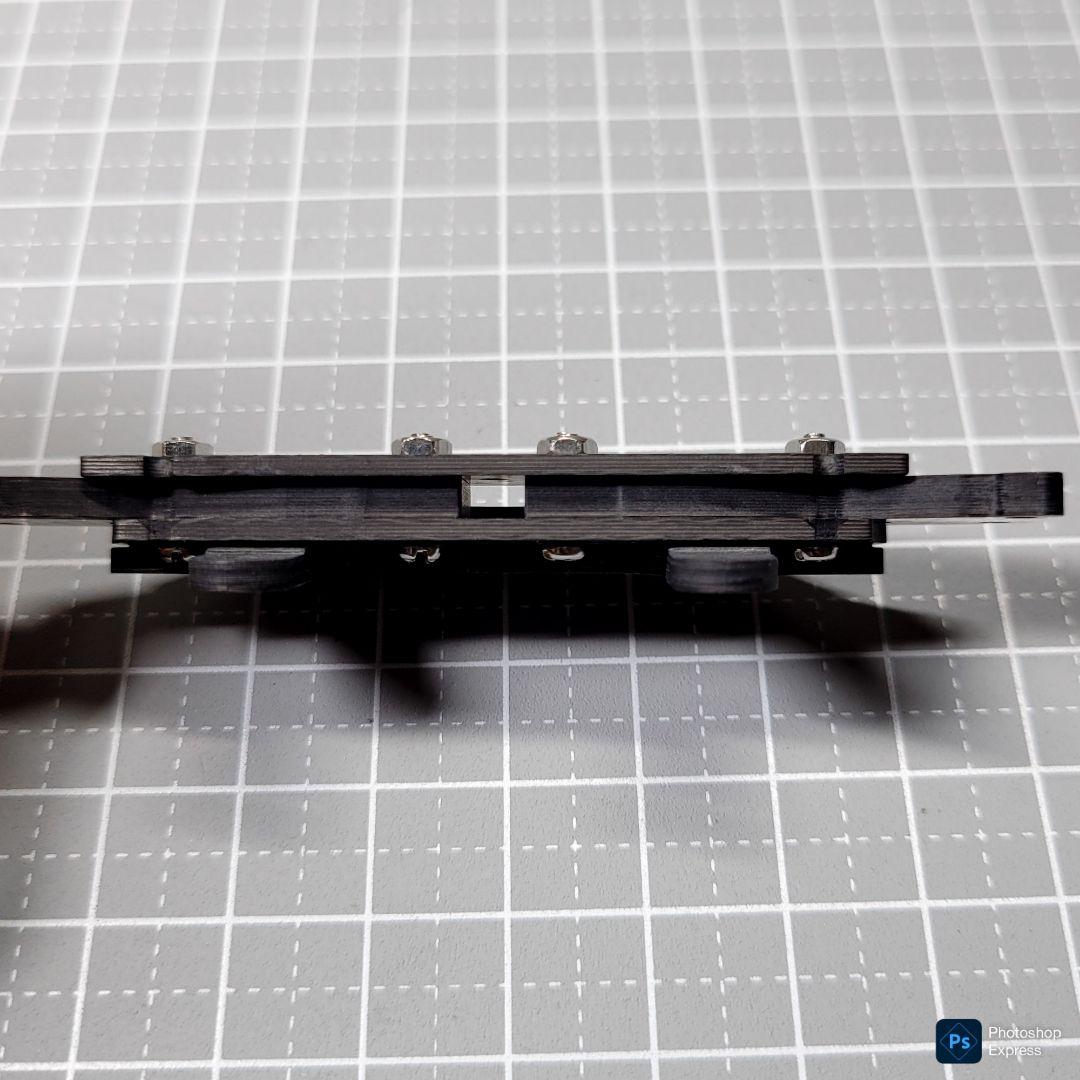 CNC立体加工 ヒンジ式AT機構 左右独立スラダン 純正カーボン プロトタイプ