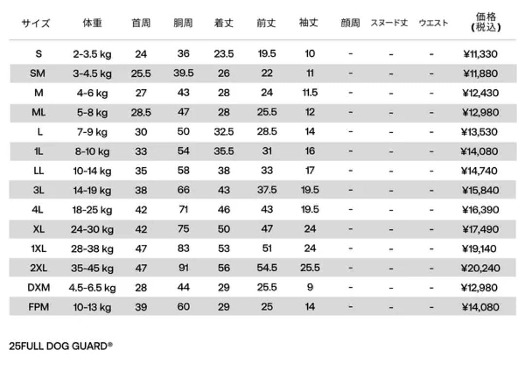 ALPHAICON 犬服 Lサイズ フルドッグガード　VINTAGE MIST