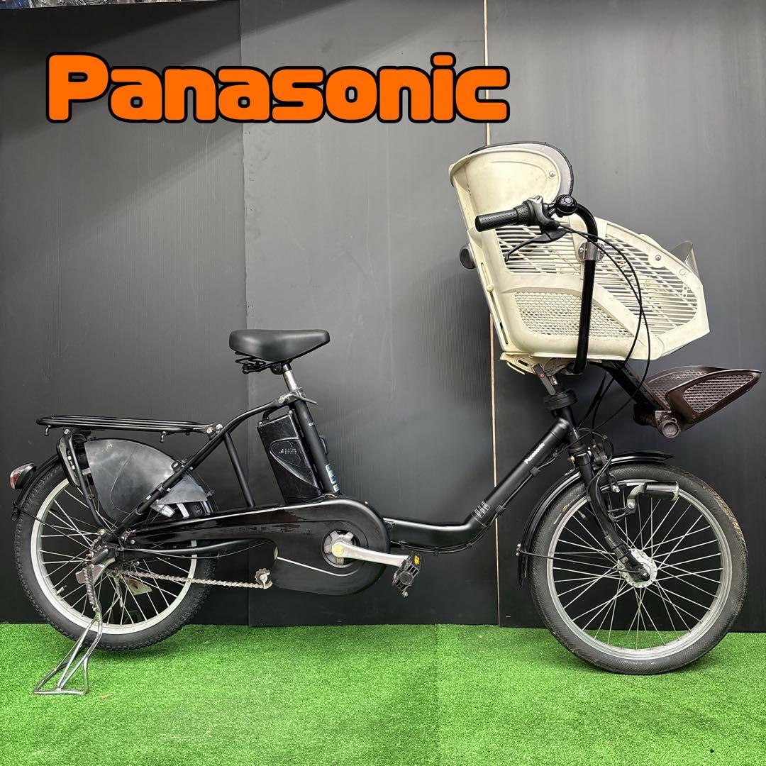電動自転車 Panasonic Gyutto ブラック 3人乗り対応　72★