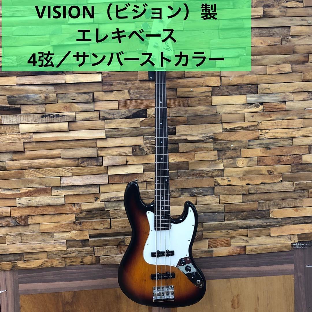 VISION エレキベース 4弦 サンバースト 初心者向け