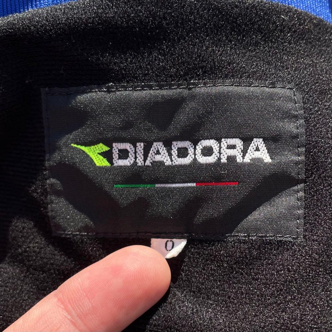 DIADORA 各所ロゴ刺繍入り 大きめ 2枚生地 古着 フルジップジャケット