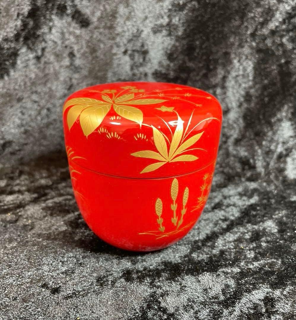 茶道具　棗 金色装飾