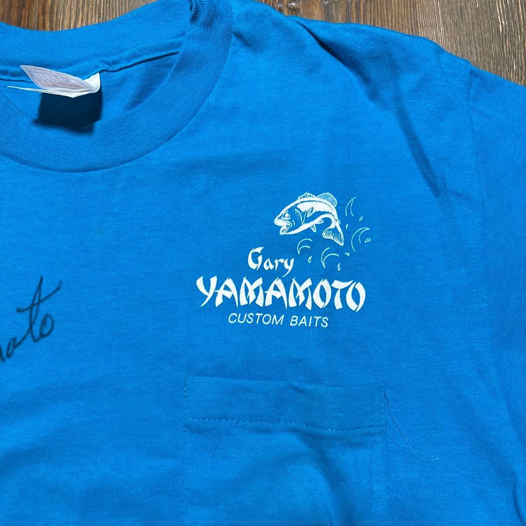 極レアヴィンテージ GaryYAMAMOTOサイン入Tシャツ バスフィッシングM