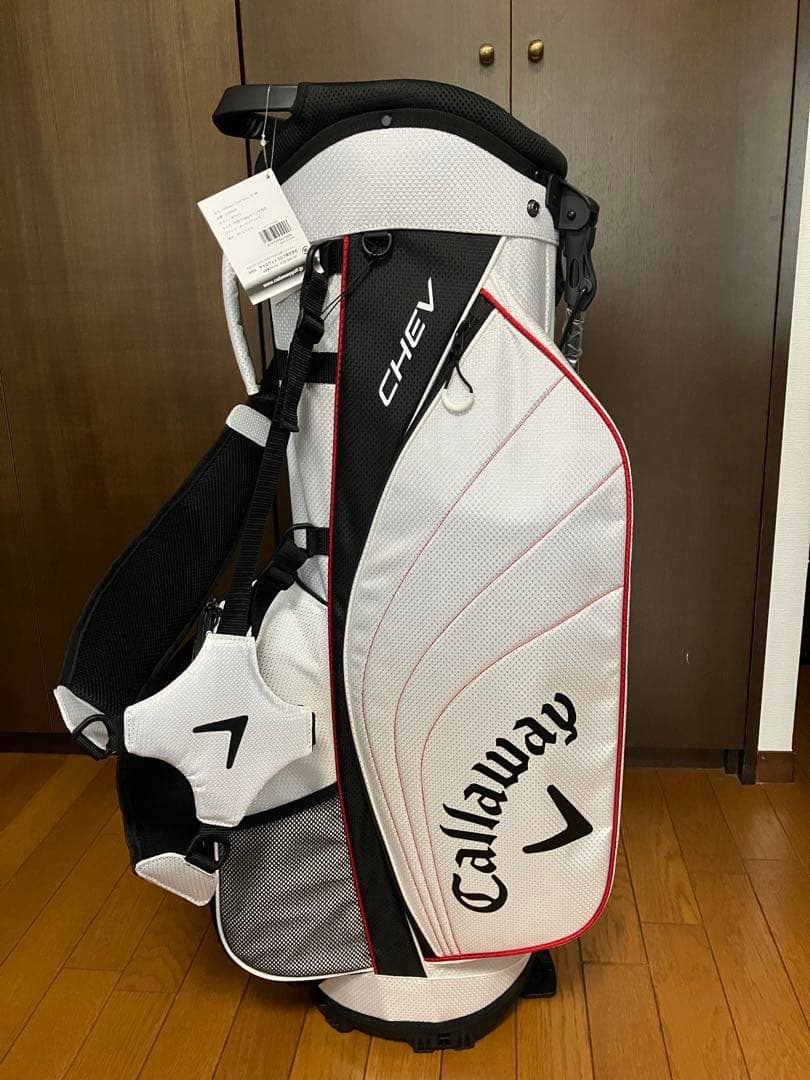 Callaway CHEV キャディバッグ ホワイト（ヘッドフードカバー有り）